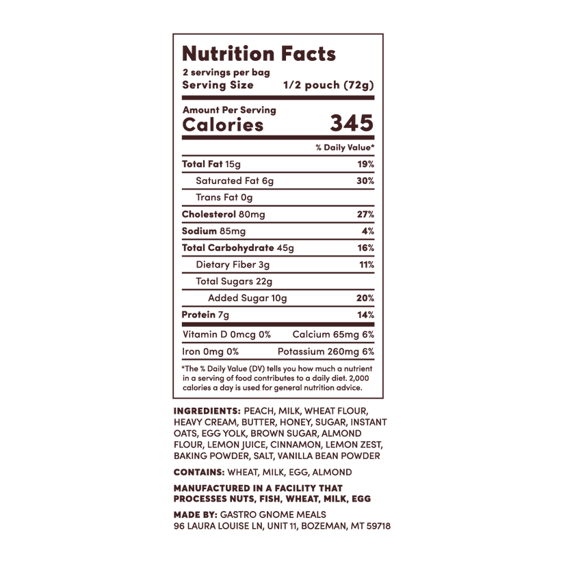 Peach Cobbler – Gastro Gnome Meals